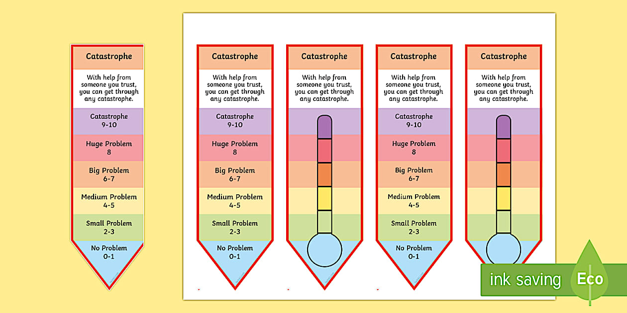 Catastrophe Scale Editable Bookmarks (teacher made) - Twinkl