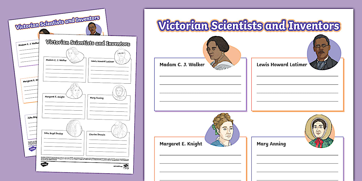 Victorian Scientists and Inventors Fact File Template