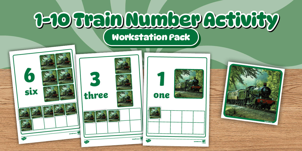 Number Workstation Counting 1-10 Activities Pack