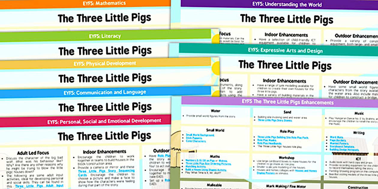 EYFS The 3 Little Pigs Lesson Plan and Enhancement Ideas
