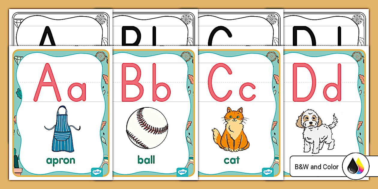 Boho Theme Alphabet Posters (teacher made) - Twinkl