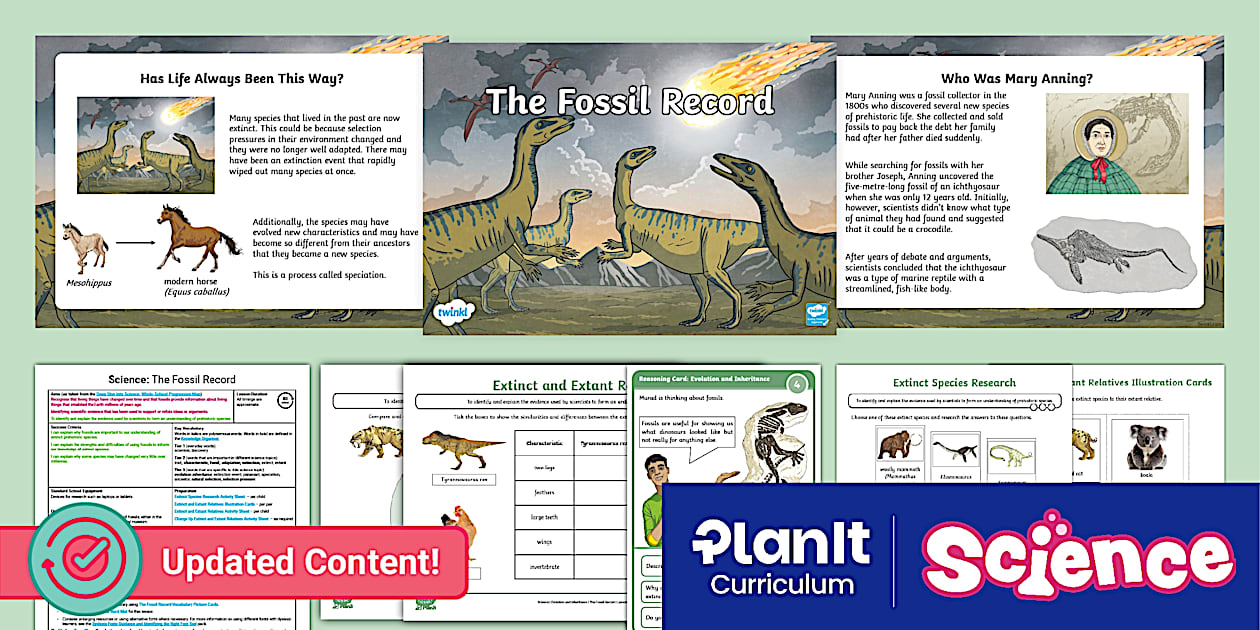 Science: Evolution and Inheritance: The Fossil Record Y6 L4