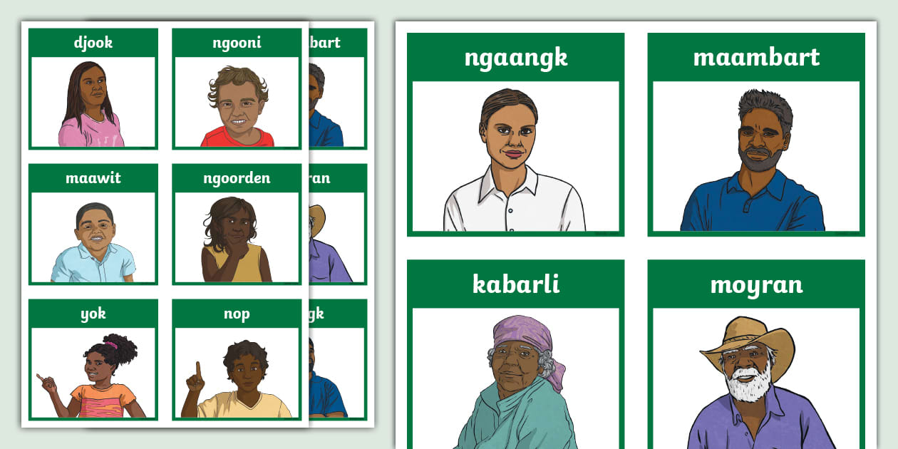 Moort – Family Card Game in Noongar Language - Twinkl