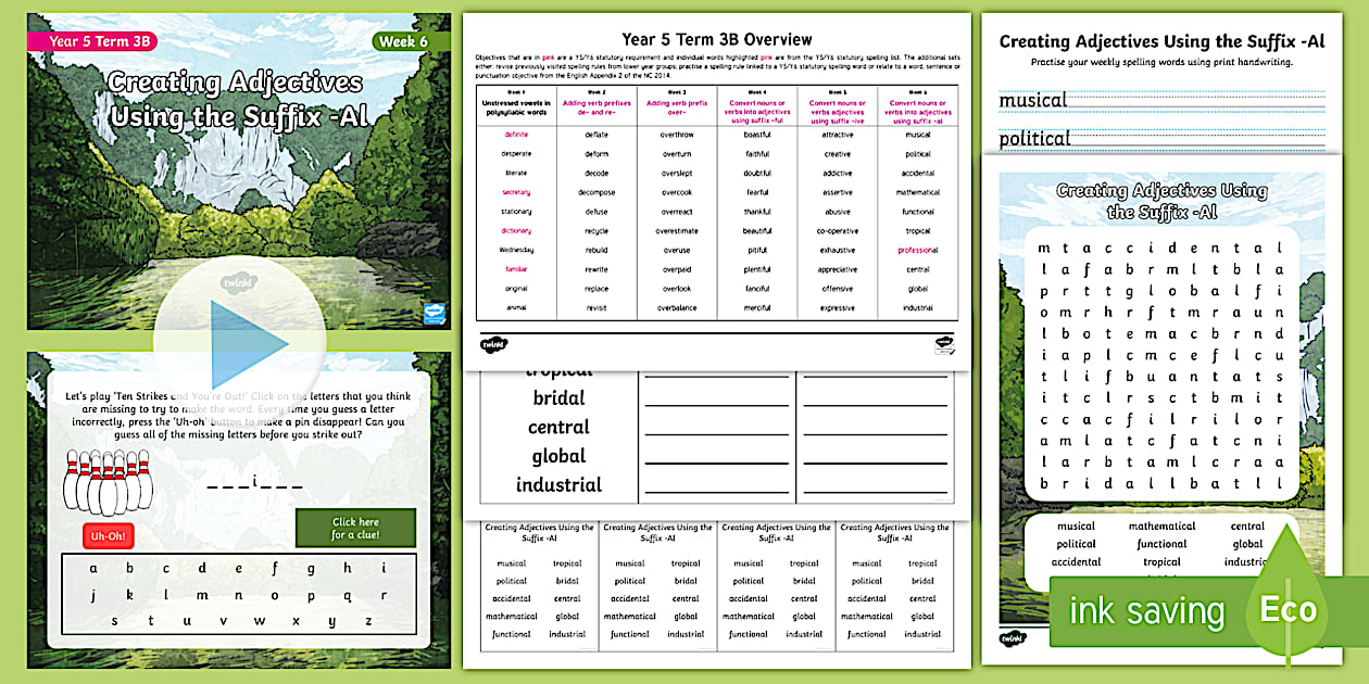 Year 5 Term 3B Week 6 Spelling Pack (teacher made) - Twinkl
