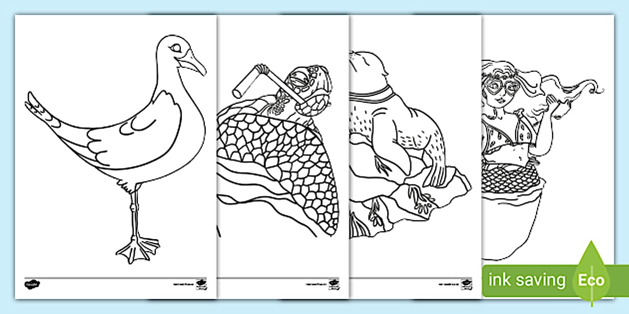 FREE! - Celia Seagull and the Plastic Sea: Colouring Sheets