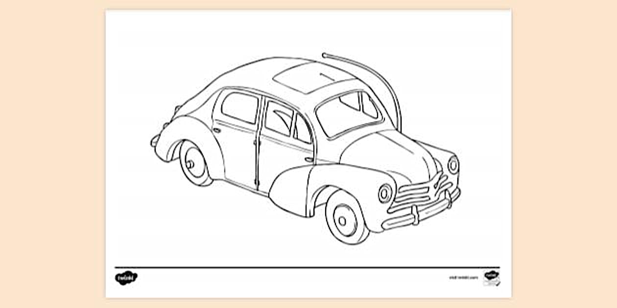 Car Model Colouring Sheet | Twinkl Resources (teacher made)