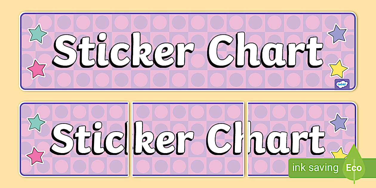 Sticker Chart Display Banner (teacher made) - Twinkl