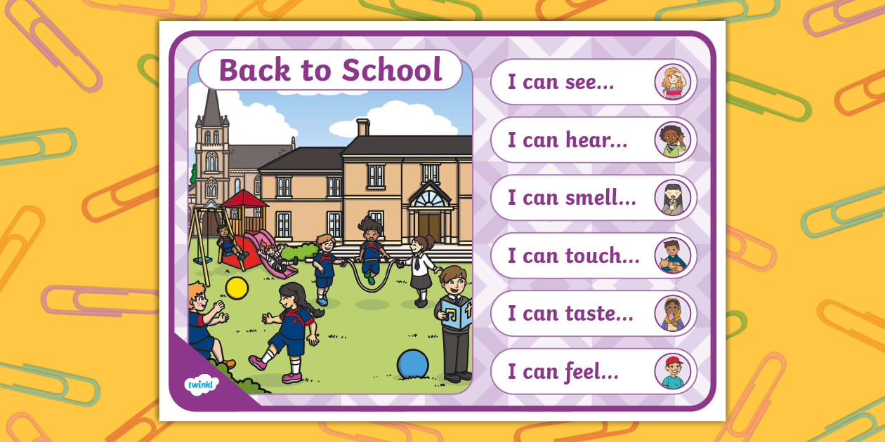 Back to School Senses Display Poster - Twinkl