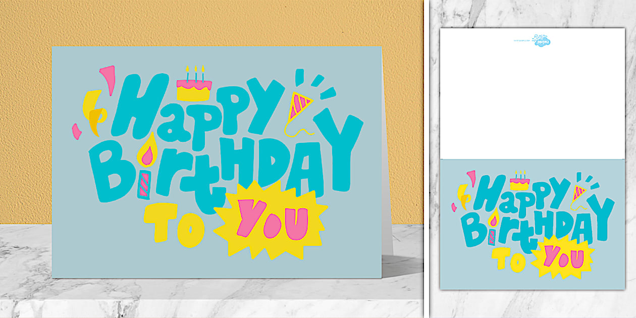 Happy Birthday to You Card | Twinkl Party - Twinkl
