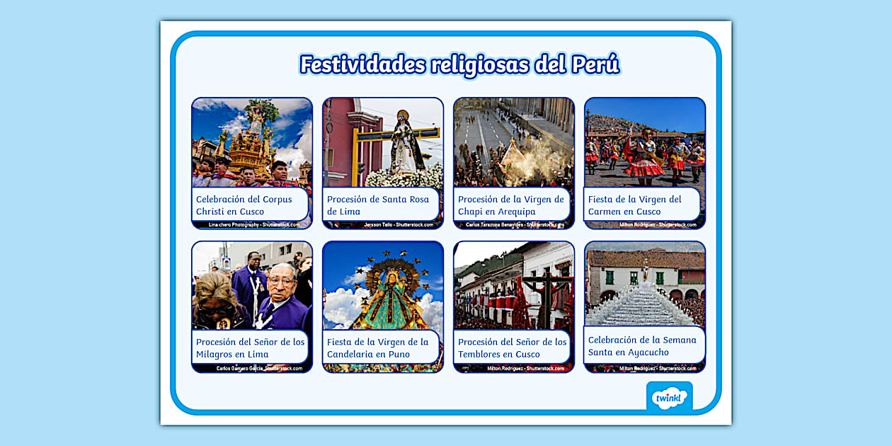 Lámina: Festividades religiosas del Perú | Twinkl Perú
