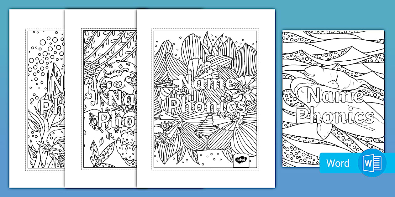 Editable Mindfulness Phonics Composition Notebook Cover