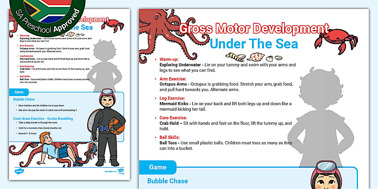 Preschool Gross Motor Development Lesson Plan -Under the Sea