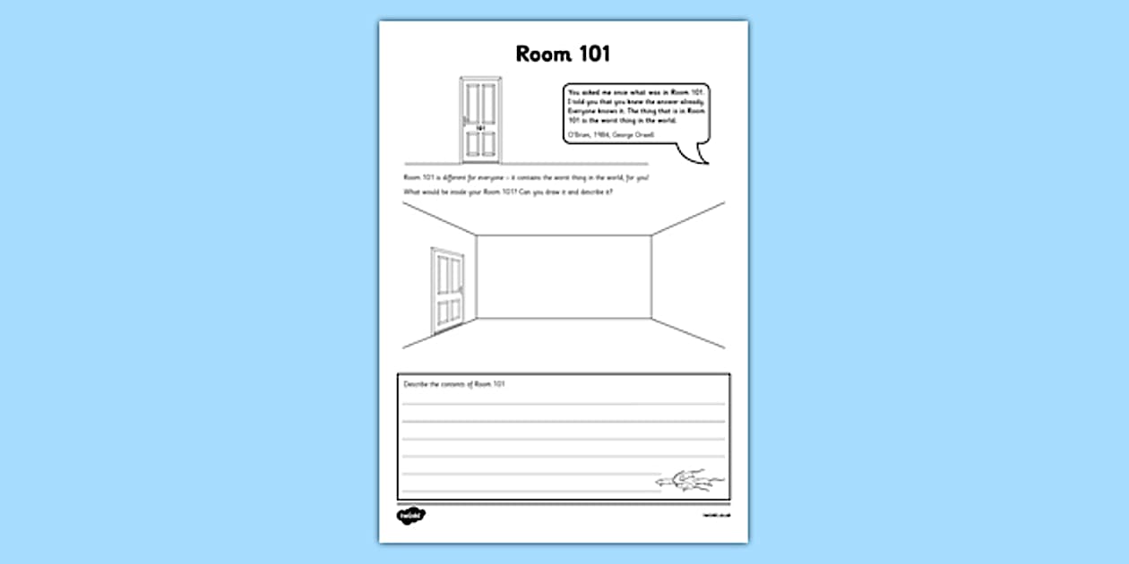 Room 101 Write and Draw Your Worst Thing Worksheet / Worksheet