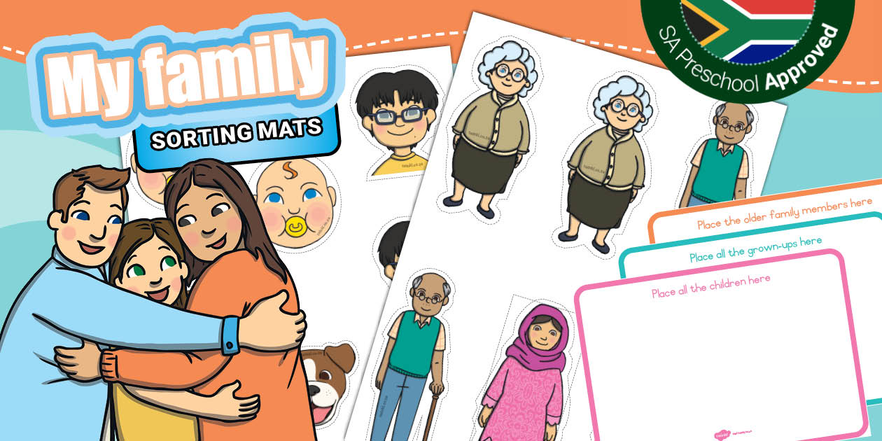 Preschool: My Family: Sorting Cards