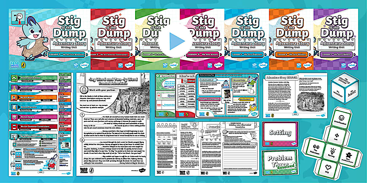 FREE! - Stig of the Dump Adventure Story Writing Unit Pack [Year 4]