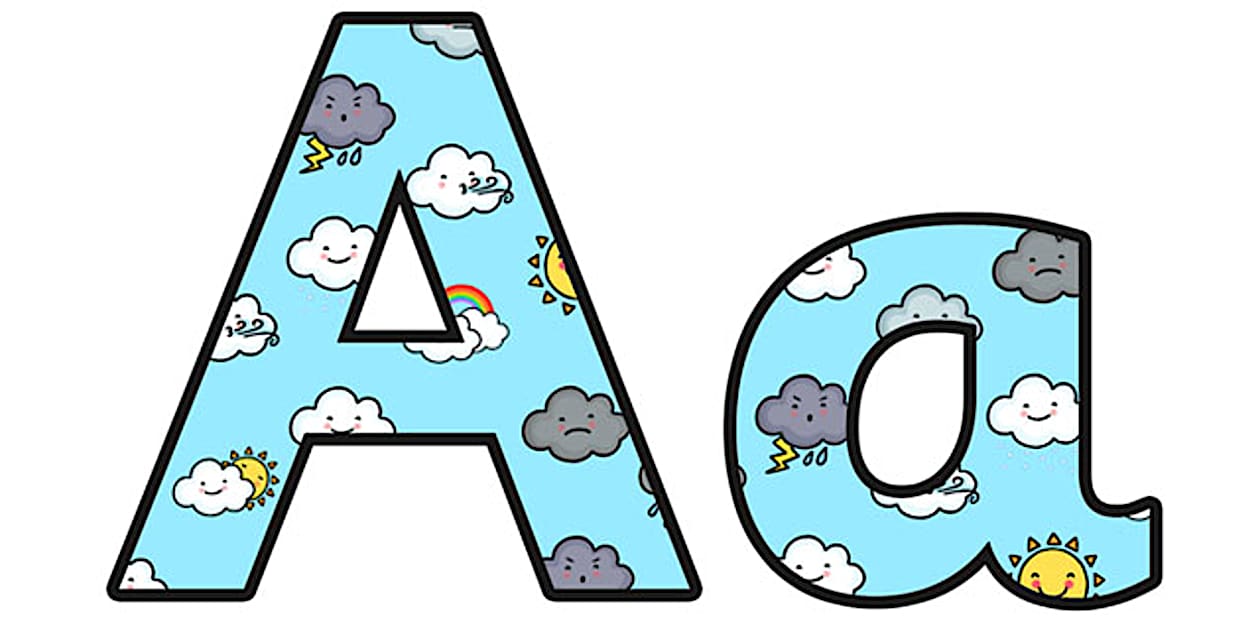 Weather Lowercase Display Lettering (teacher made) - Twinkl