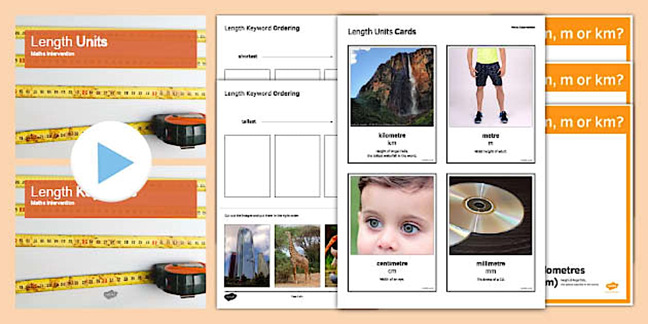 Maths Intervention Length Units and Keywords Pack - Twinkl