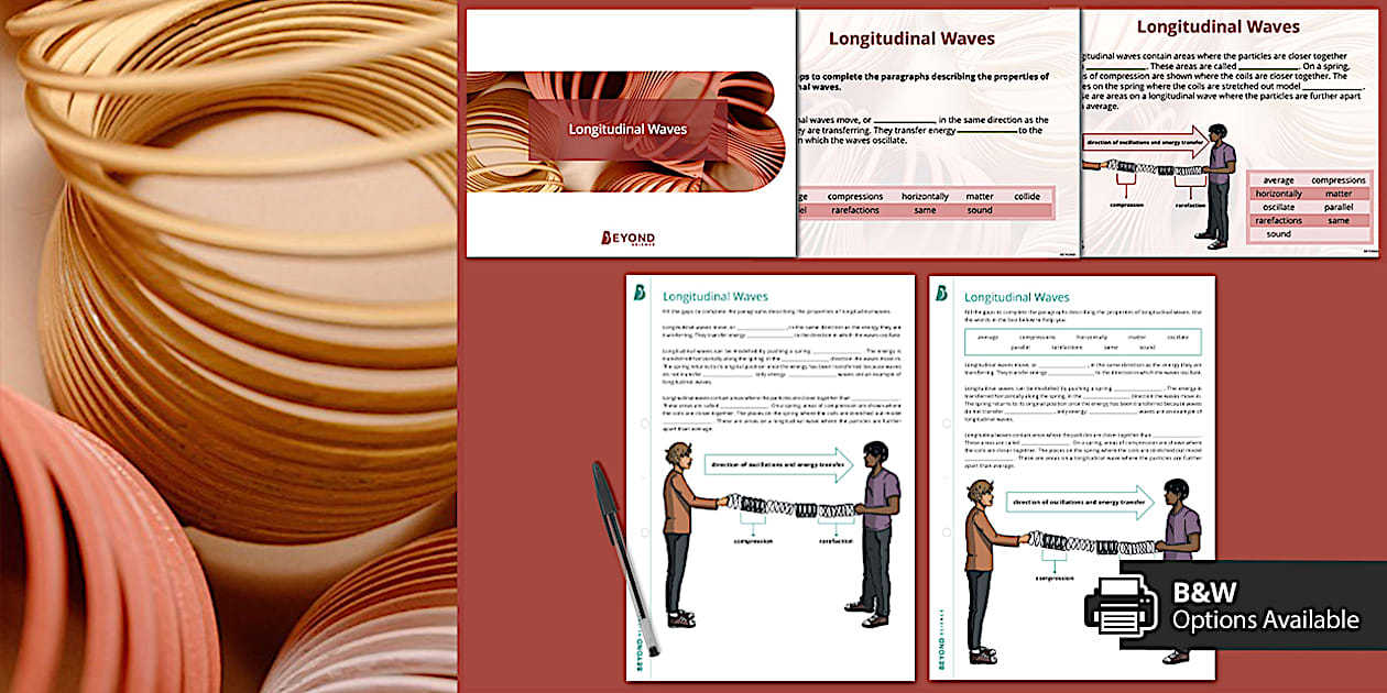 Longitudinal Waves Gap-Fill Resource Pack (teacher made)