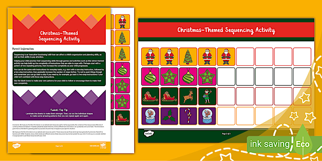Christmas-Themed Sequencing Activity (teacher made) - Twinkl