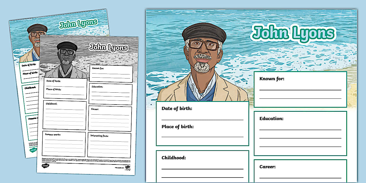 John Lyons Fact File Template (Lehrer gemacht) - Twinkl
