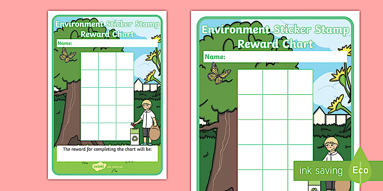 Environment Themed Sticker Stamp Reward Chart (Teacher-Made)