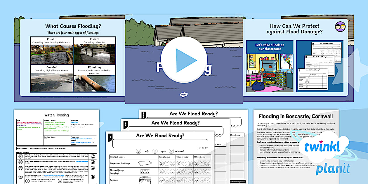 KS2 Geography: Water: Flooding Year 4 Lesson Pack 5 - Twinkl