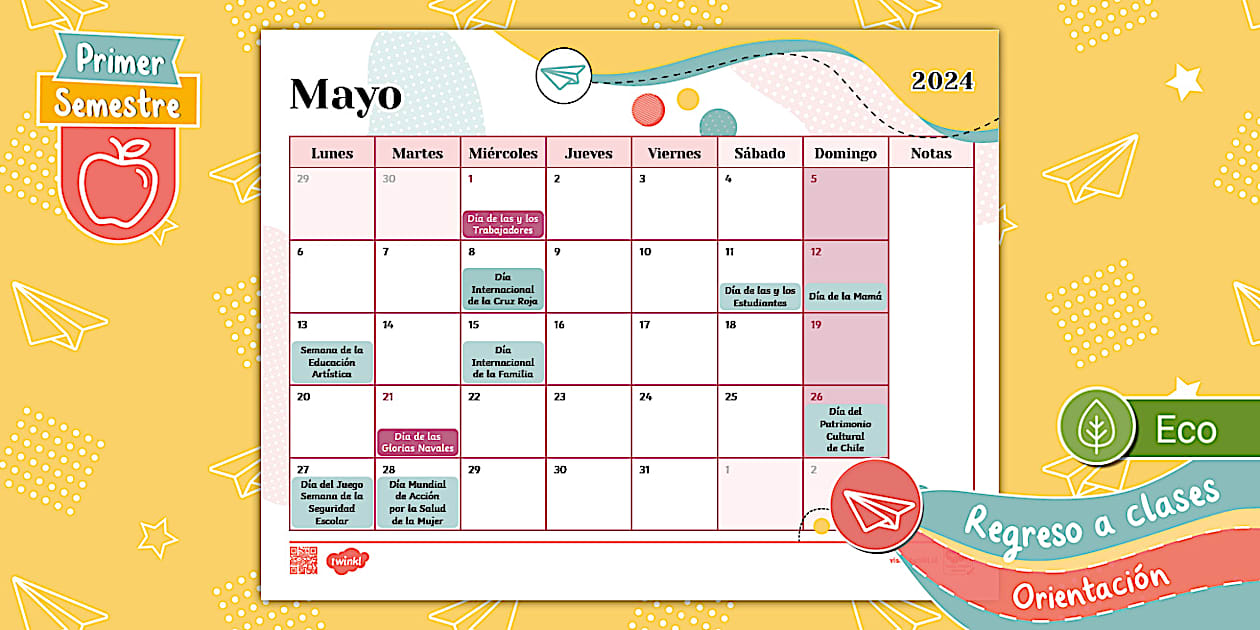 Calendario | Mayo 2024 | Gratis | Imprimible