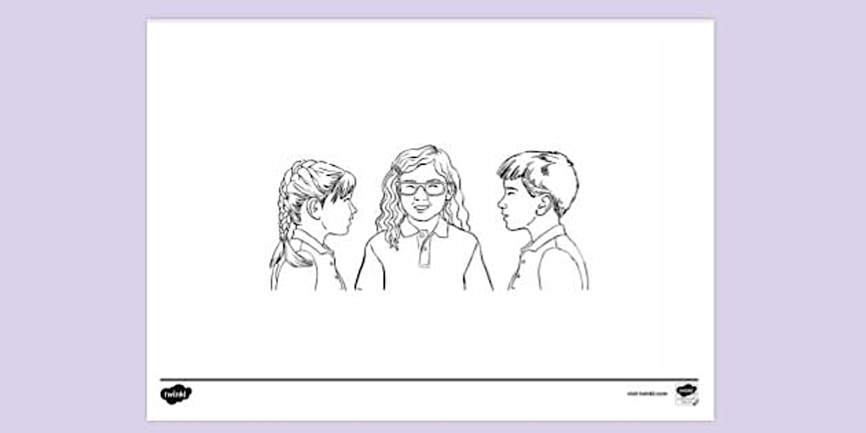 Childrens' Heads Talking | KS1 Colouring Sheets | Twinkl