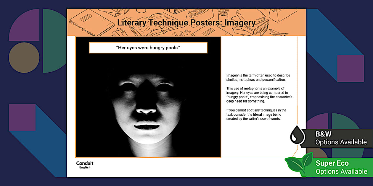 Literary Technique Posters: Imagery (teacher made) - Twinkl