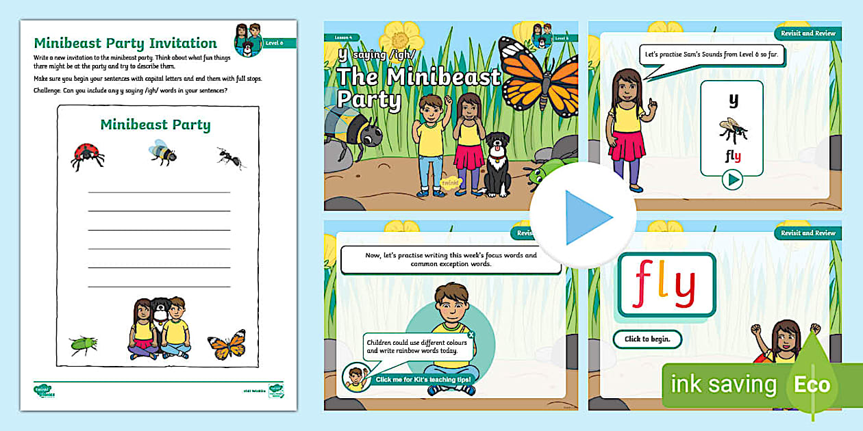 Level 6 Week 1 Lesson 4 - 'y' saying /igh/ Lesson Pack