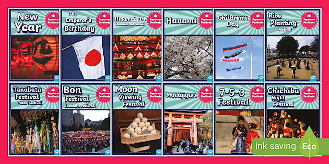 Japanese Festivals Posters (Teacher-Made) - Twinkl