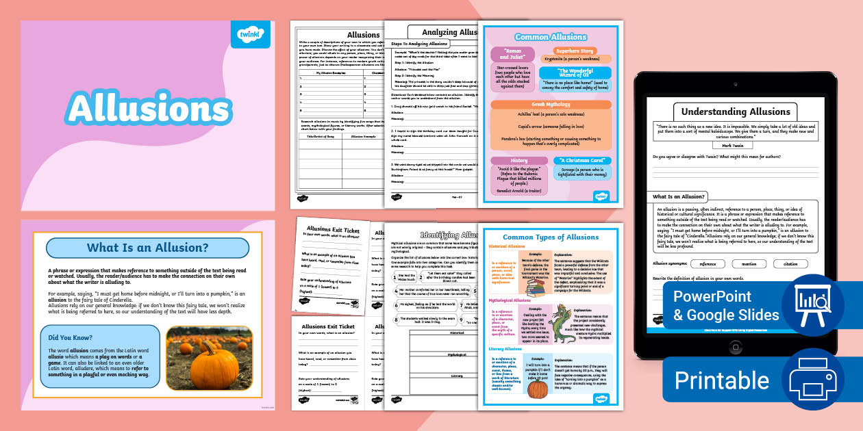 Seventh Grade Allusions Lesson Pack (Teacher-Made) - Twinkl