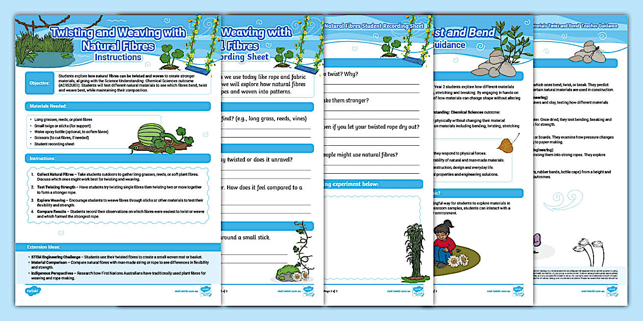 STEM Outdoors: Twisting and Weaving with Natural Fibres