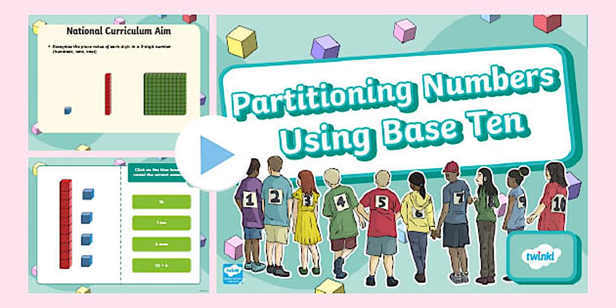 Partitioning Numbers Using Base Ten PowerPoint - Twinkl