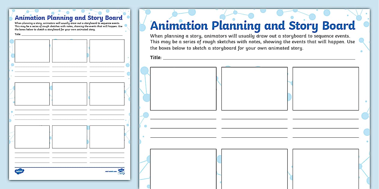 Animation Planning and Storyboard Template (teacher made)