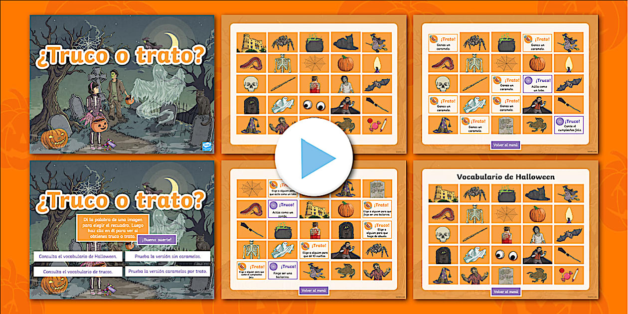 Juego interactivo: ¿Truco o trato? - Halloween - Twinkl