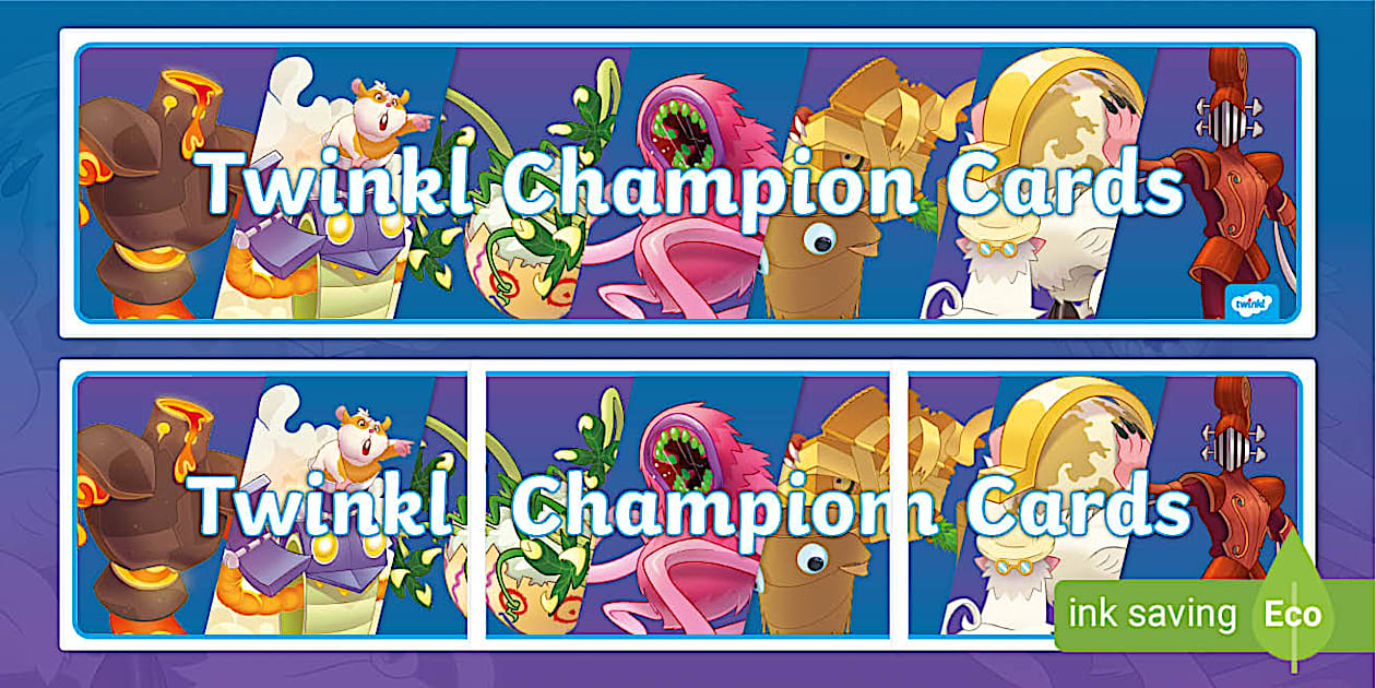 Twinkl Champion Cards Display Banner (teacher made) - Twinkl