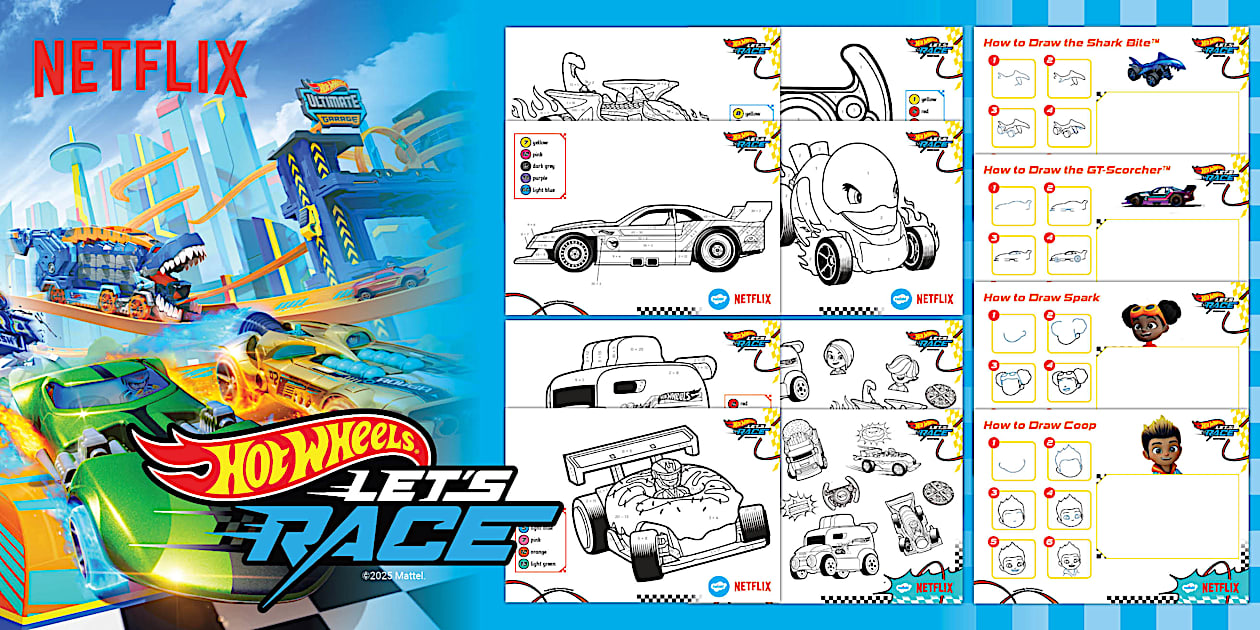 Hot Wheels: Colouring Pack and Drawing Pack