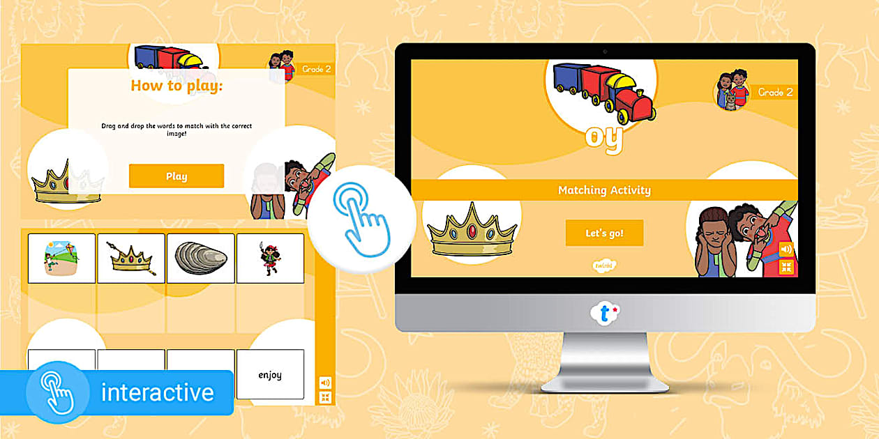 Grade 2 Phonics: oy Interactive Go! Game (Teacher-Made)