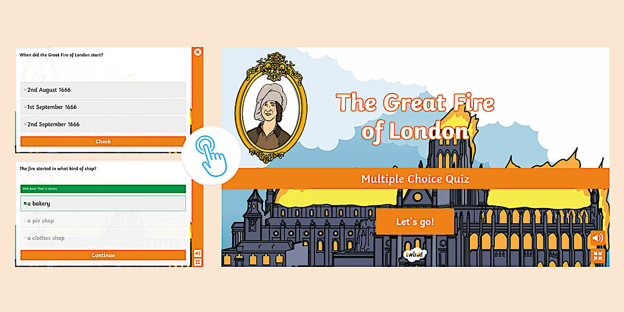 The Great Fire of London Interactive Quiz (Teacher-Made)