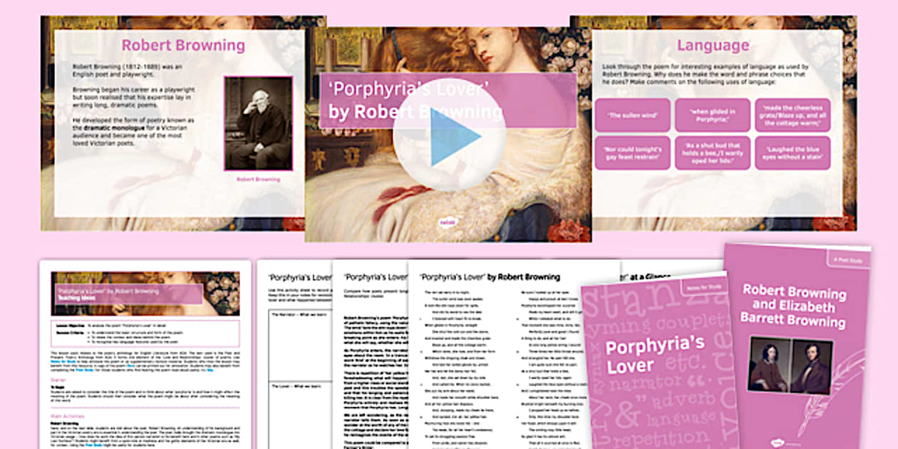 Porphyria's Lover by Robert Browning | GCSE Lesson Pack