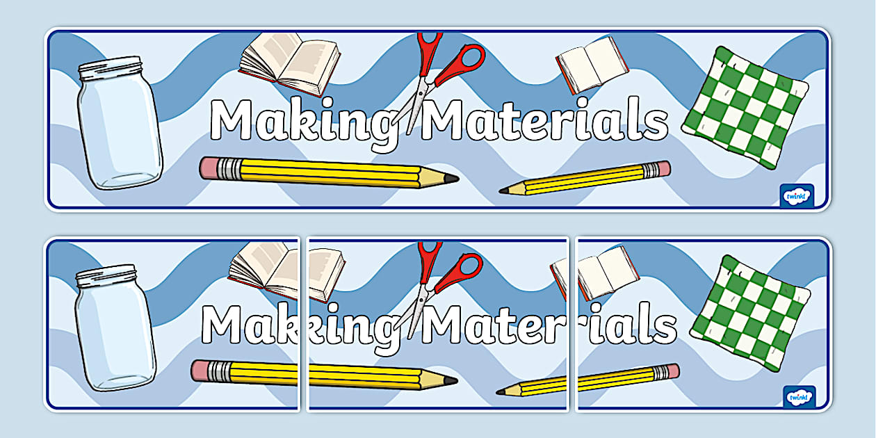 STEM IU Foundation Making Materials Display Banner - Twinkl