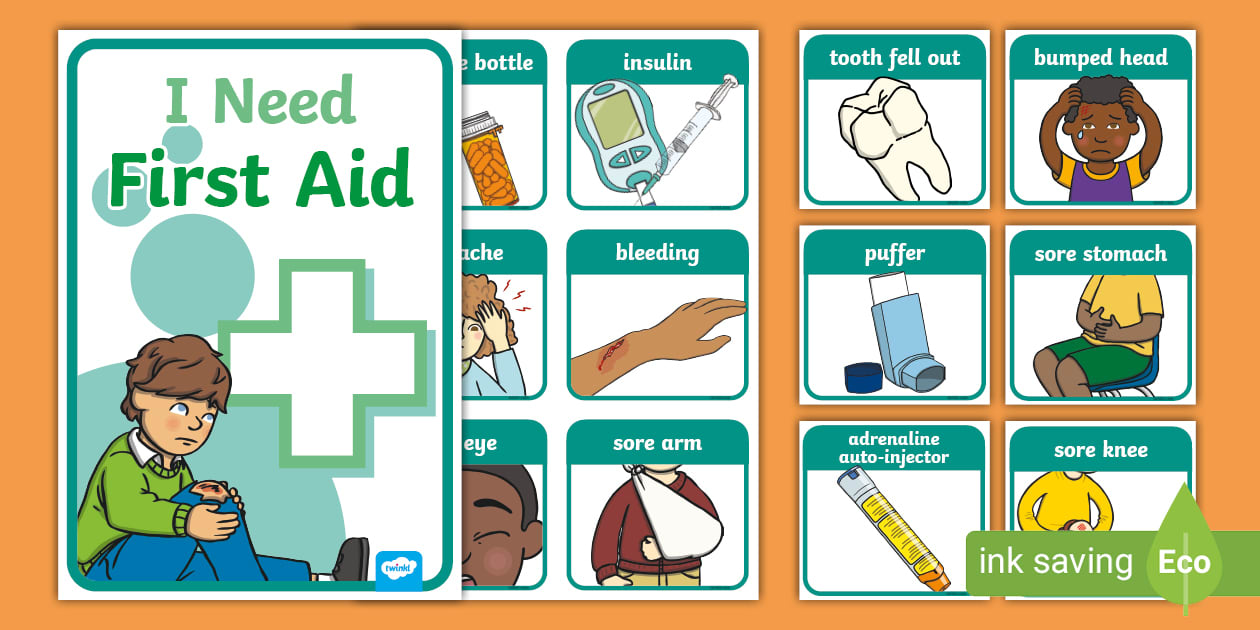 I Need First Aid Poster and Cards