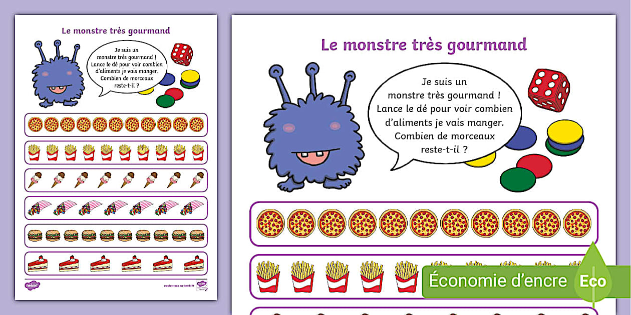 jeu soustraction (l'enseignant a fait) - Twinkl