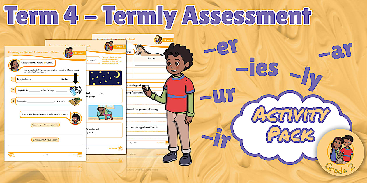 Grade 2 Phonics - Term 4 - Termly Assessment - Activity Pack (CAPS Aligned)