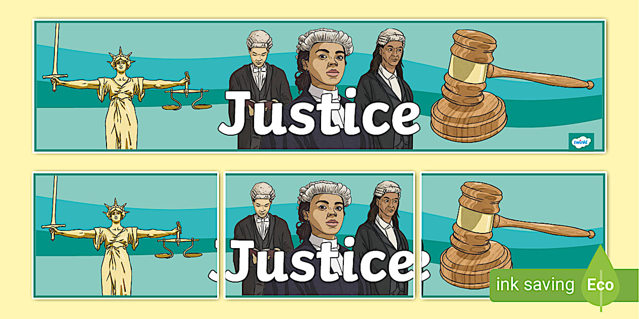 Justice Display Banner (teacher made) - Twinkl