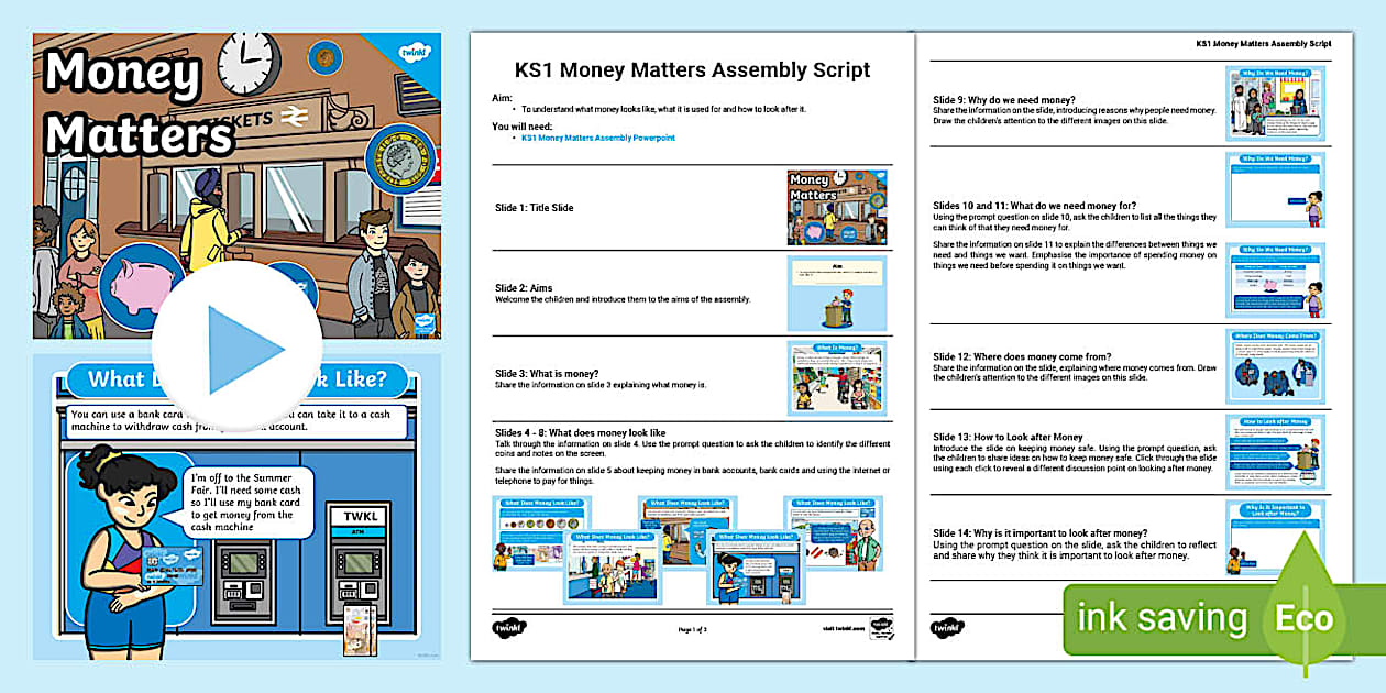 KS1 Money Matters Assembly Pack - Twinkl