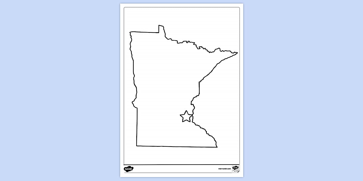 Minnesota Colouring Page | Colouring Sheets (teacher made)