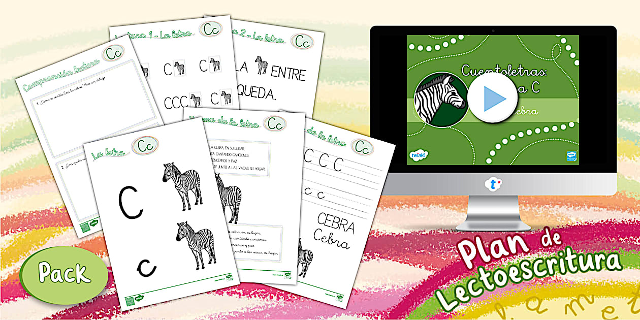 Pack de recursos: Plan de lectoescritura - La letra C