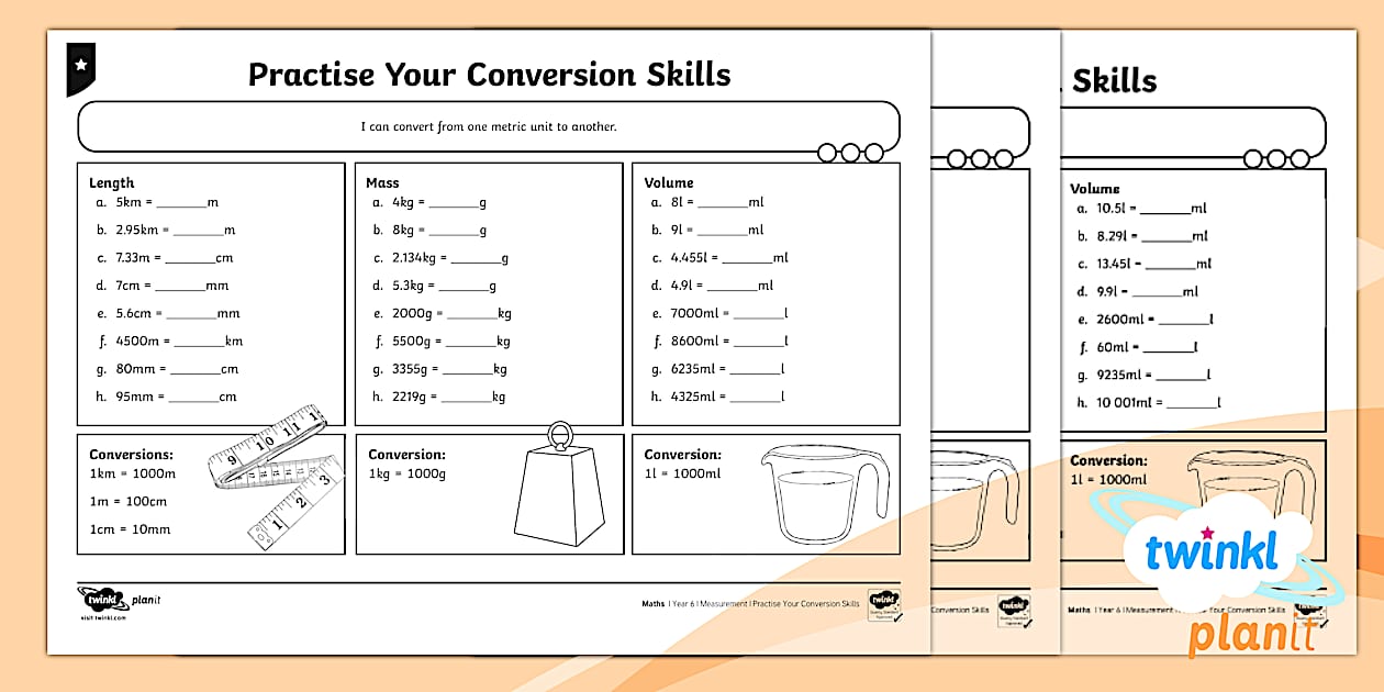 Y6 Homework Tasks: Converting Between Metric Measurements